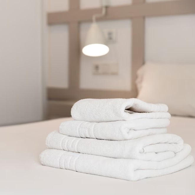 Prosop Relaxia Home Greek Border - 100% Bumbac, 450 g/mp, alb - Relaxia